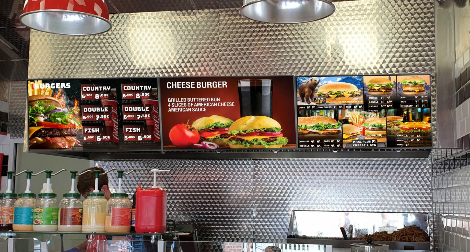 Écrans pour menu restaurant et menu Board | ComDigit | écrans restaurations