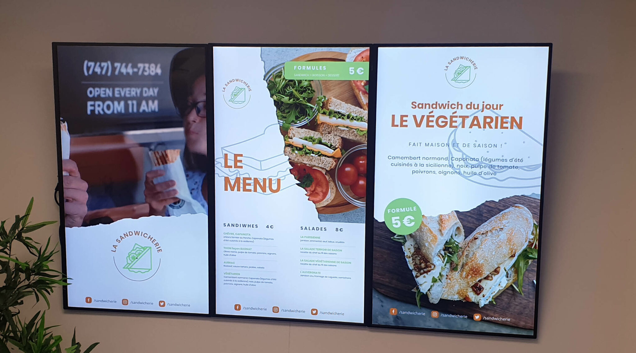 Écrans pour menu restaurant et menu Board | ComDigit | écrans restaurations